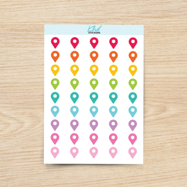 Map Pin Stickers - Etsy
