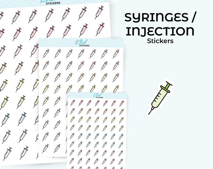 40 Cute Injection/medicine/health Planner Stickers - Etsy