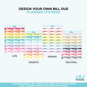 Design Your Own Bill Due Stickers, Planner Stickers, Removable - Etsy