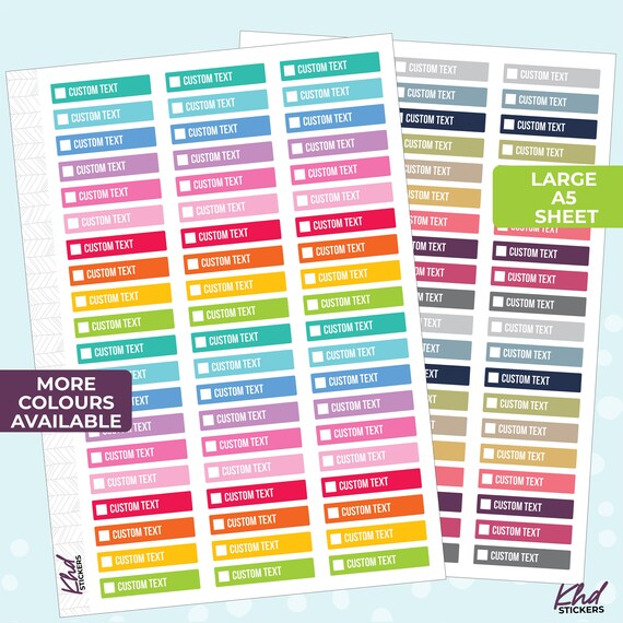 Design Your Own Check Box Labels Customised & Personalised | Etsy