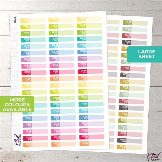 Design Your Own Labels Stickers Planner Stickers | Etsy