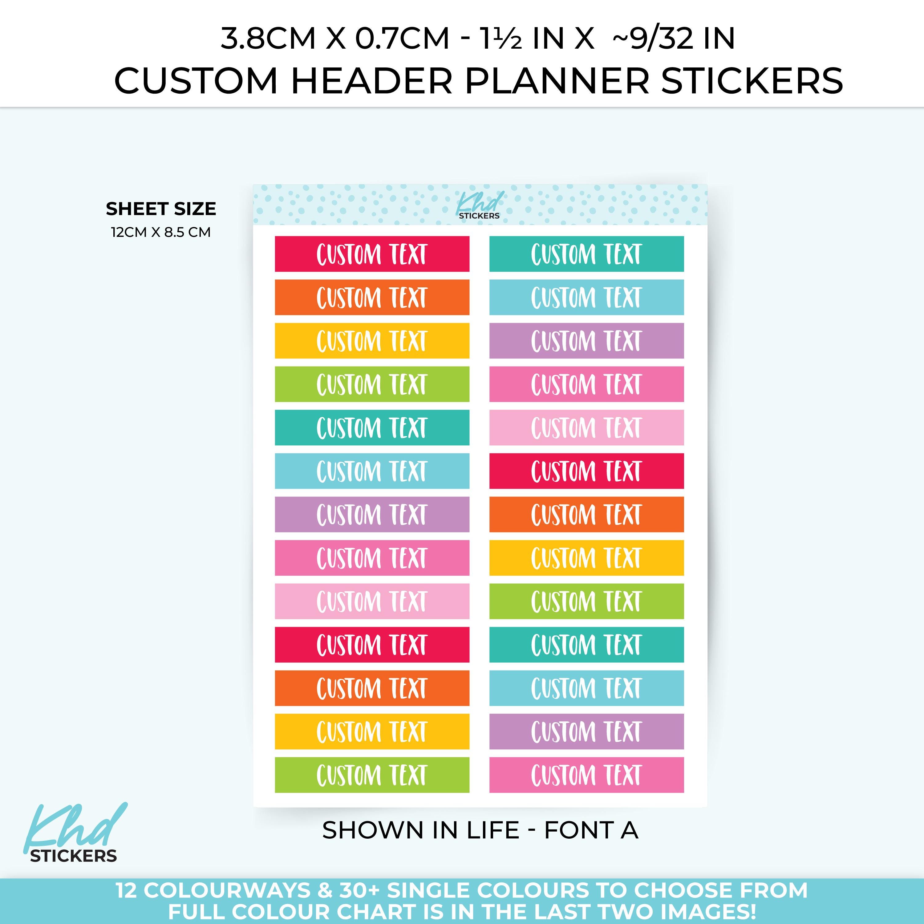 Custom Header Stickers, 1.5