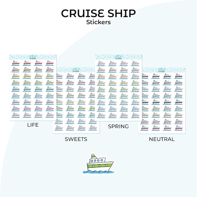 Cruise Ship Icons Planner Stickers, 3 Sizes, Removable - Etsy