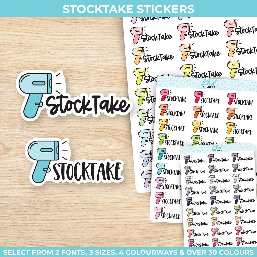 Stocktake Planner Stickers, Three Sizes Including Tiny, Removable - Etsy