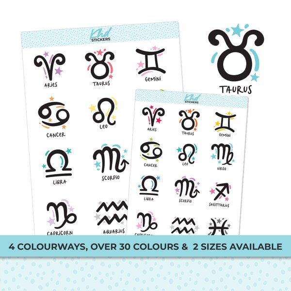 Star Sign Stickers - Etsy