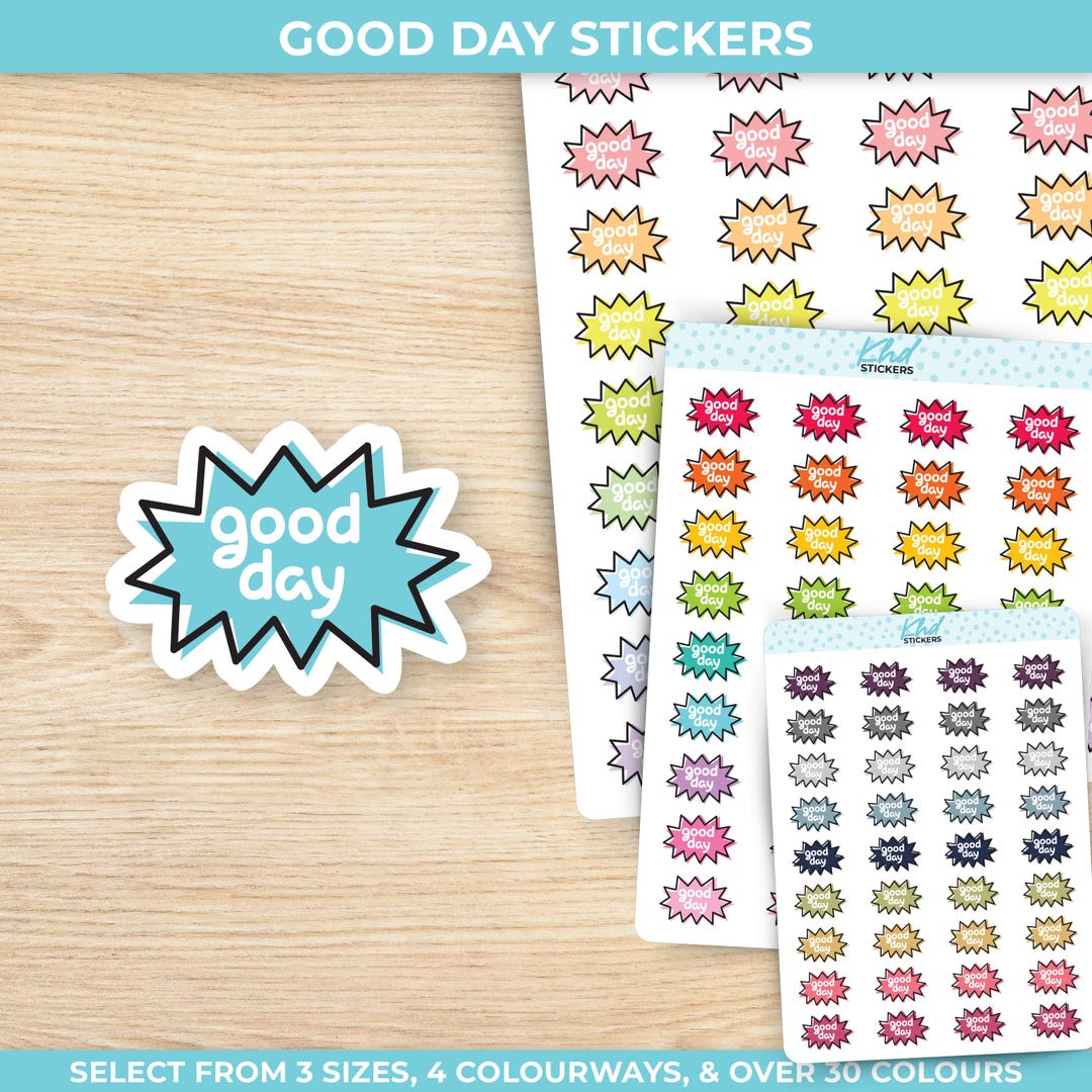 Good Day Planner Stickers, Three Sizes Including Tiny, Removable - Etsy