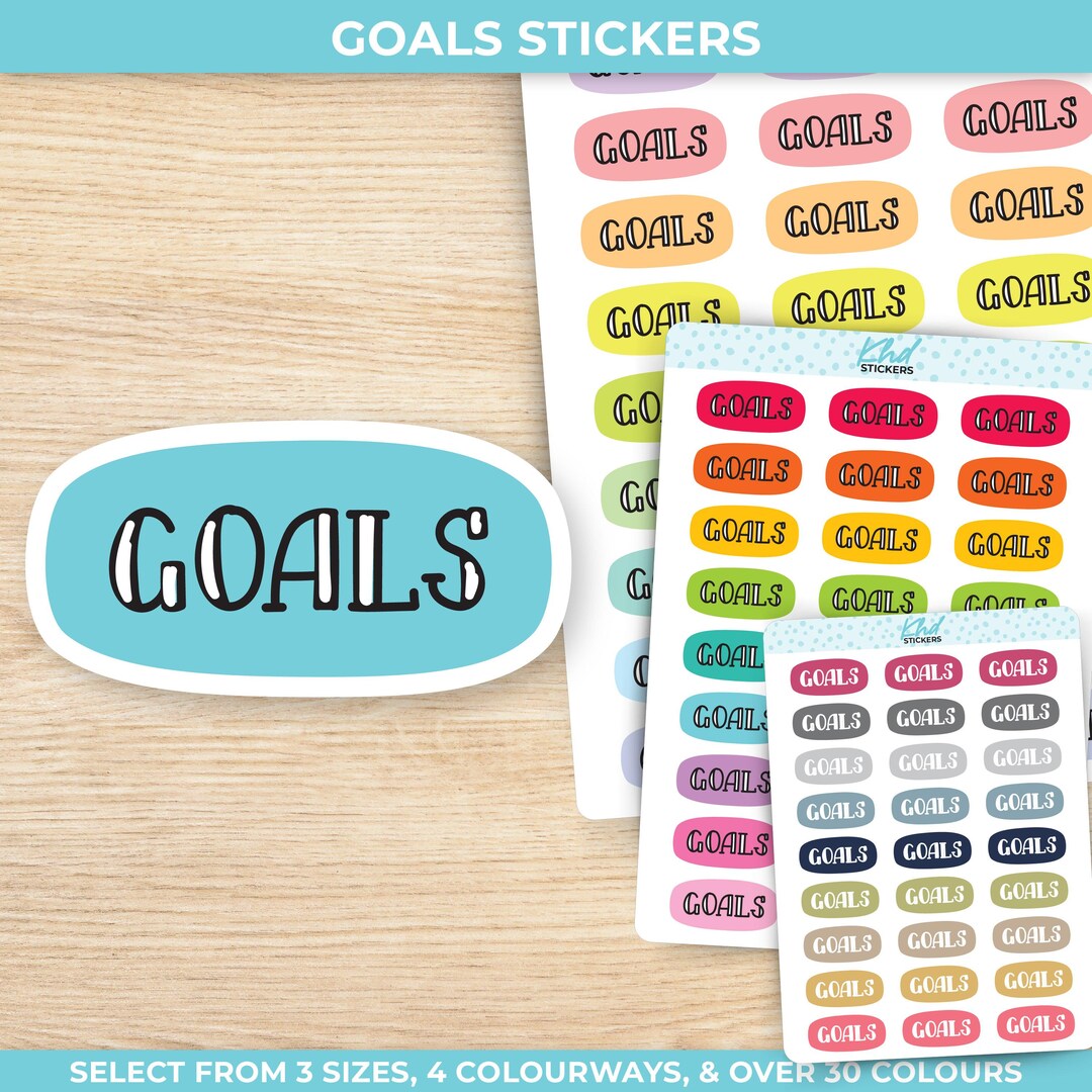 Goals Planner Stickers, Three Sizes Including Tiny, Removable - Etsy