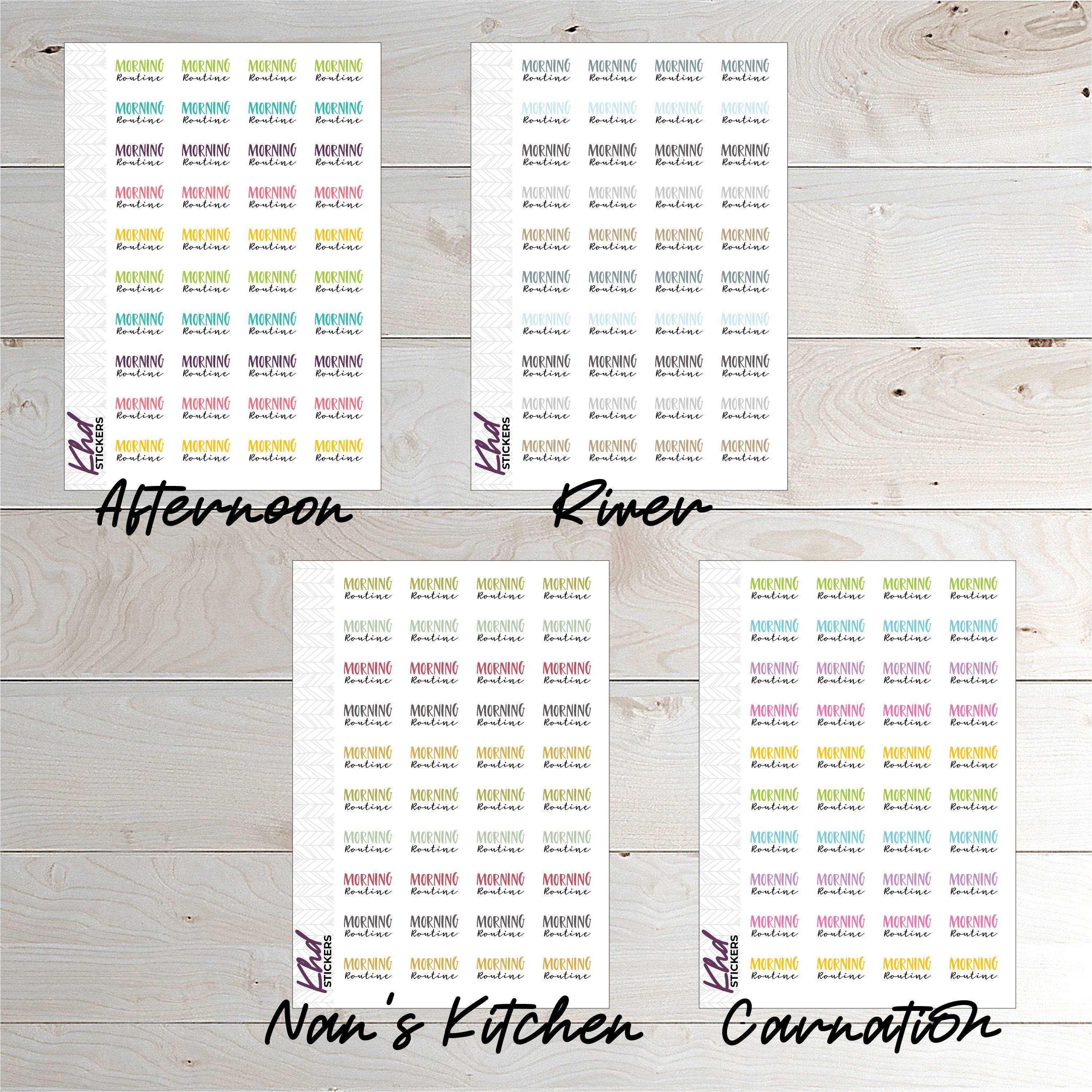 Morning Routine Stickers Planner Stickers Removable | Etsy