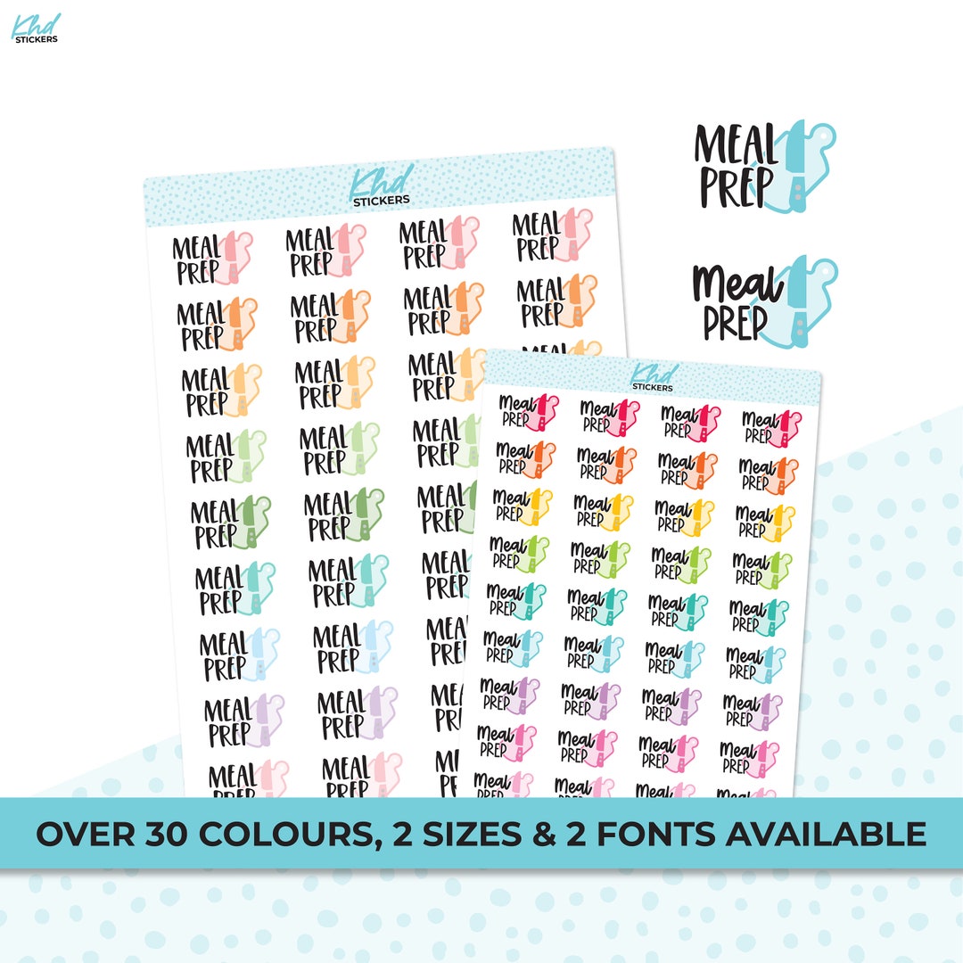 Meal Prep Stickers Planner Stickersremovable - Etsy