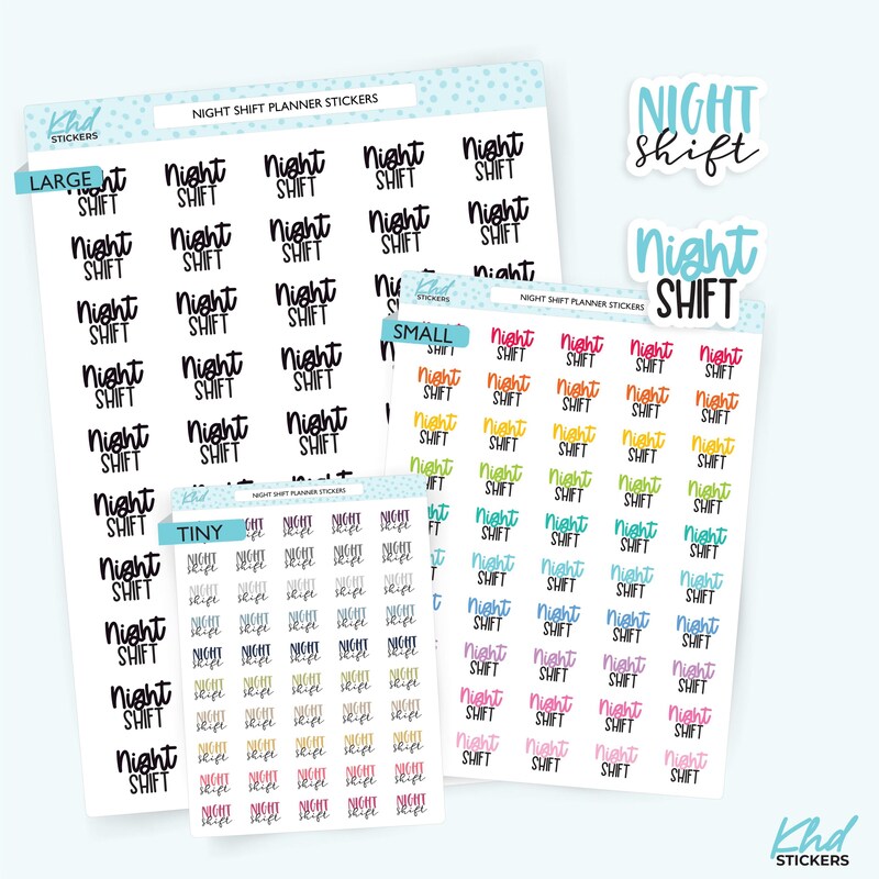 Night Shift Planner - Etsy