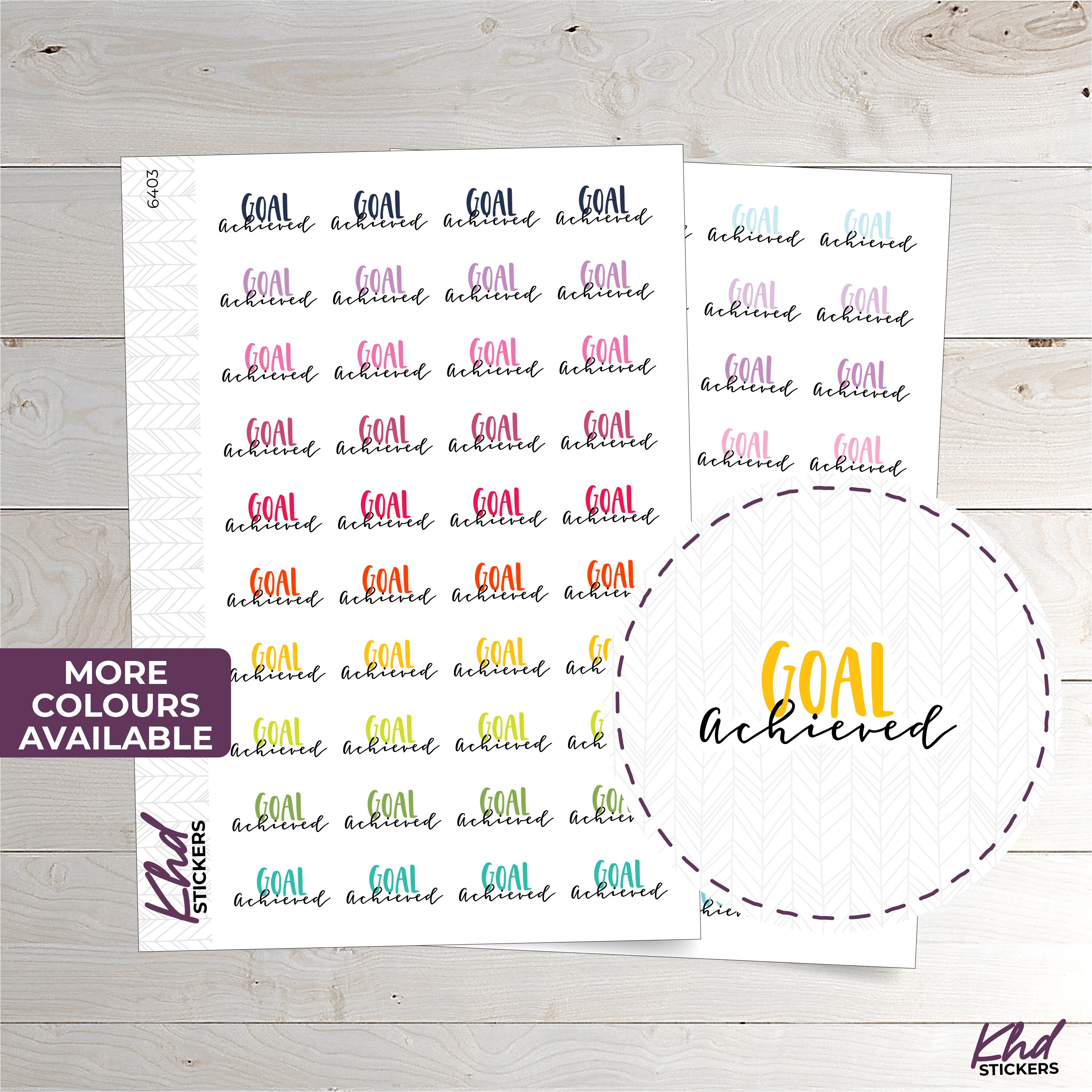 Goal Achieved Stickers Planner Stickers Removable | Etsy