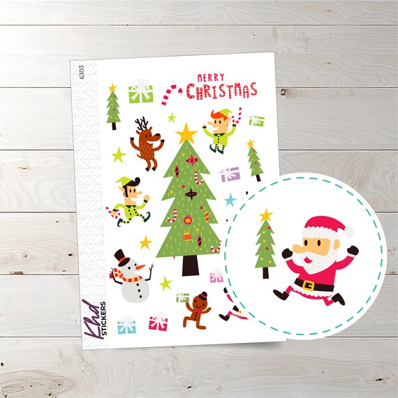 Fun Christmas Stickers Planner Stickers Removable | Etsy