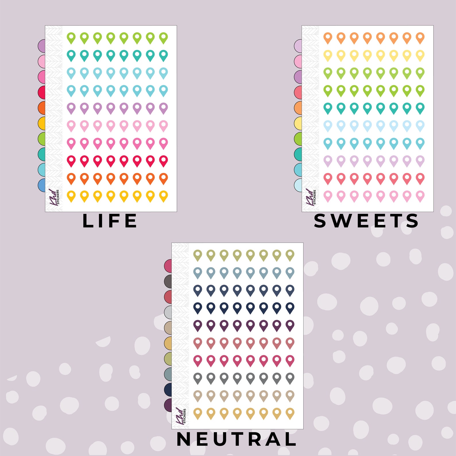 Map Pin Stickers Planner Stickers Removable | Etsy