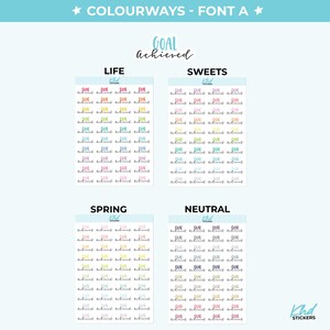 Goal Achieved Planner Stickers, Three Sizes Including Tiny, Removable ...