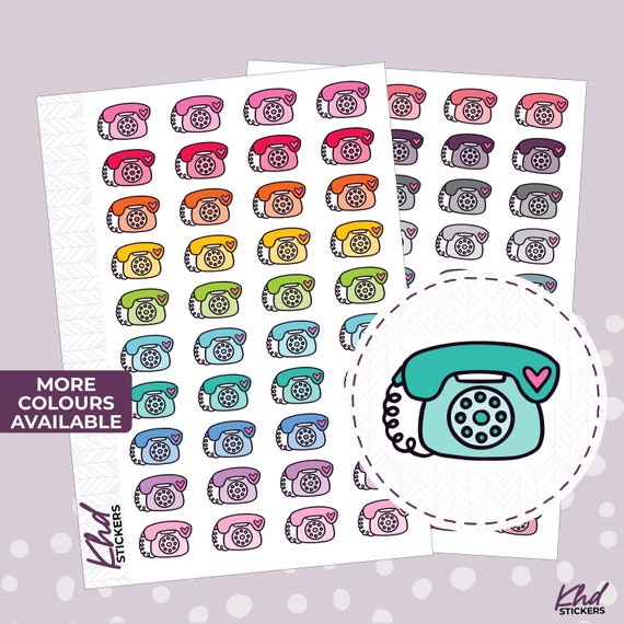 Telephone Icon Stickers Planner Stickers Removable - Etsy