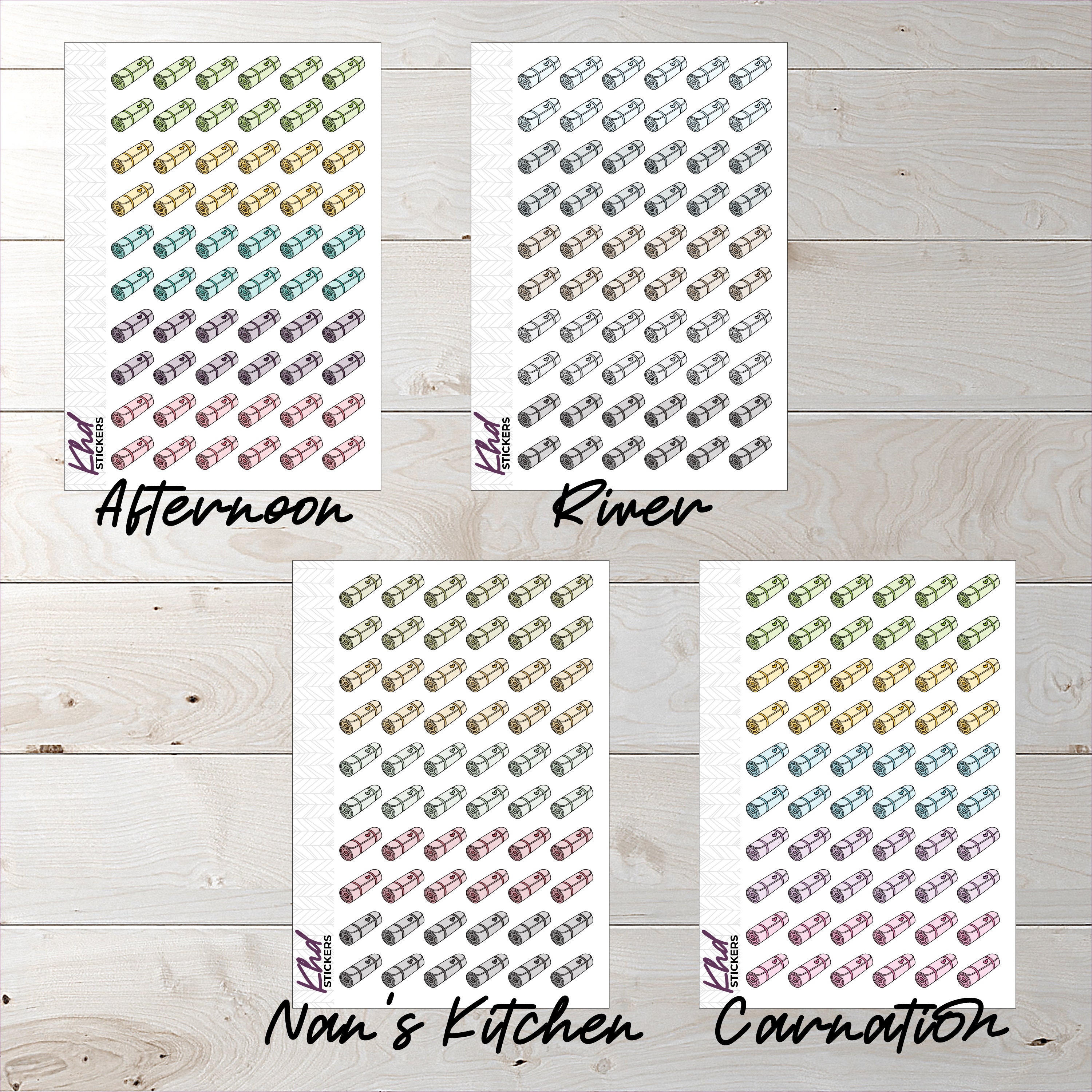 Yoga Mats / Exercise Mat Icon Stickers Planner Stickers | Etsy