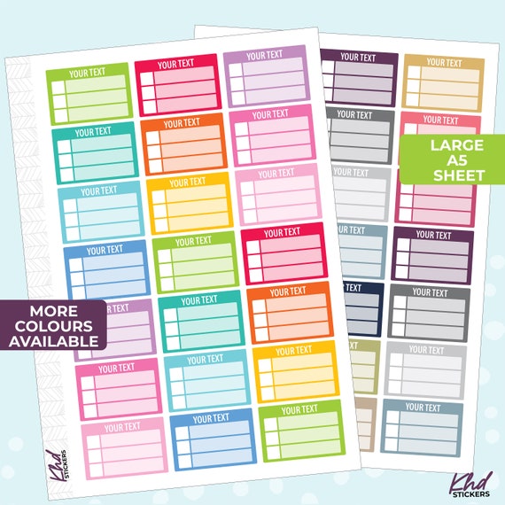 Design Your Own Checklist Stickers Planner Stickers - Etsy