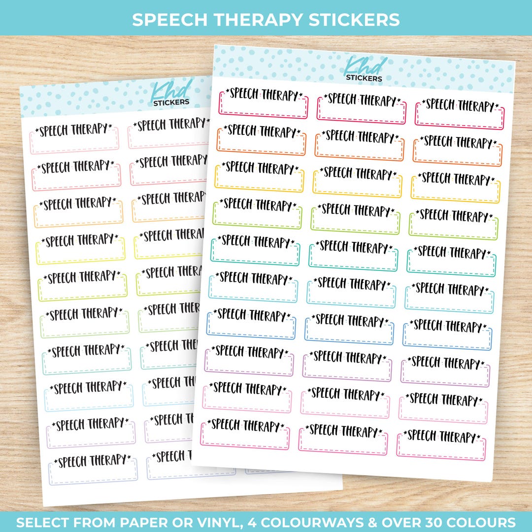 Speech Therapy Stickers, Planner Stickers, Removable - Etsy