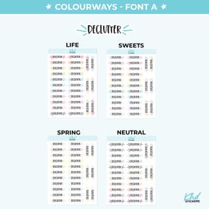 Declutter Planner Stickers, Three Sizes Including Tiny, Removable - Etsy