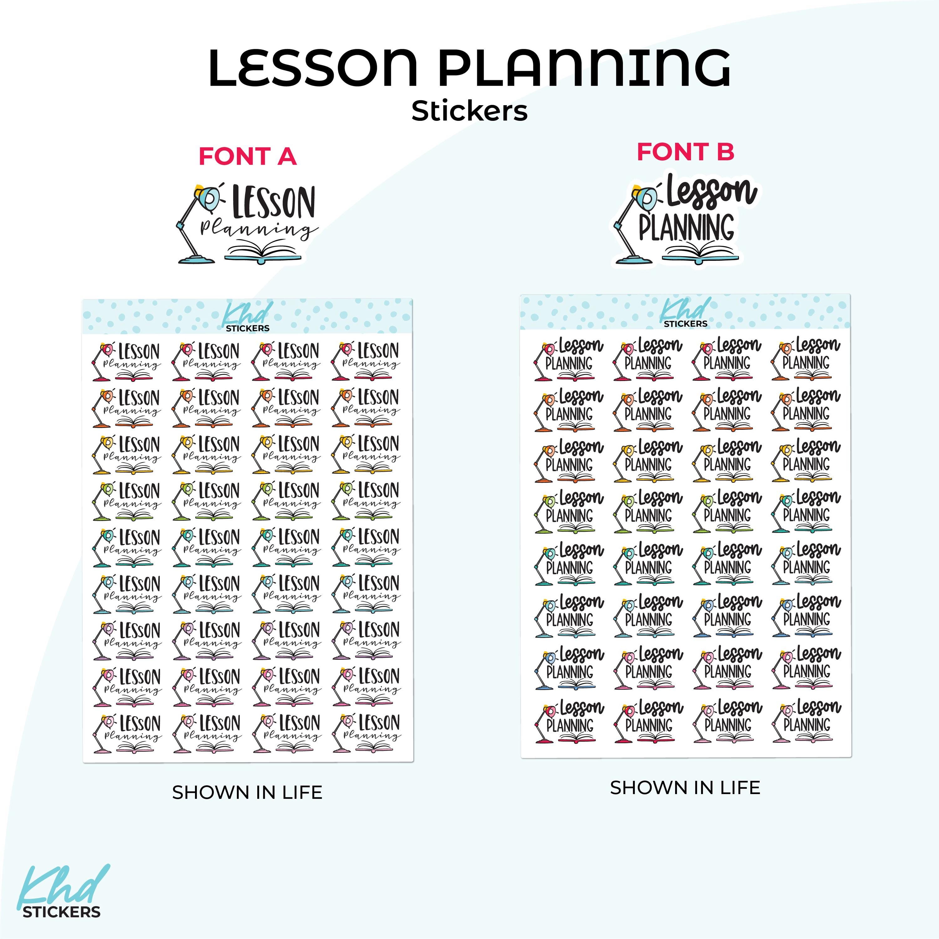 Lesson Planning Planner Stickers, Three Sizes Including Tiny, Removable ...