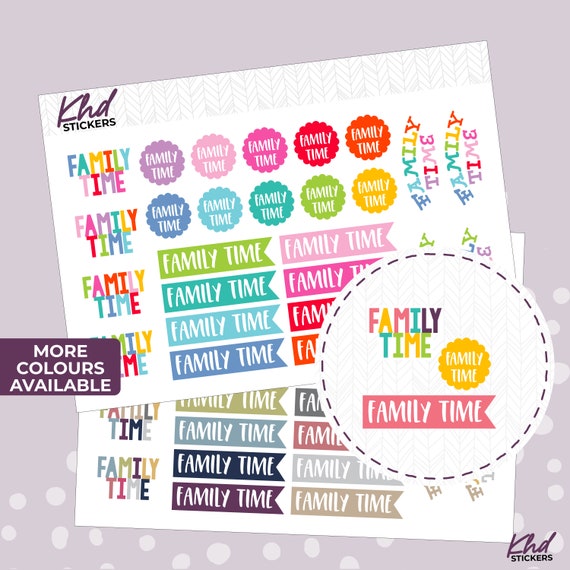 Scrapbooking Papercraft Family time stickers etna.com.pe