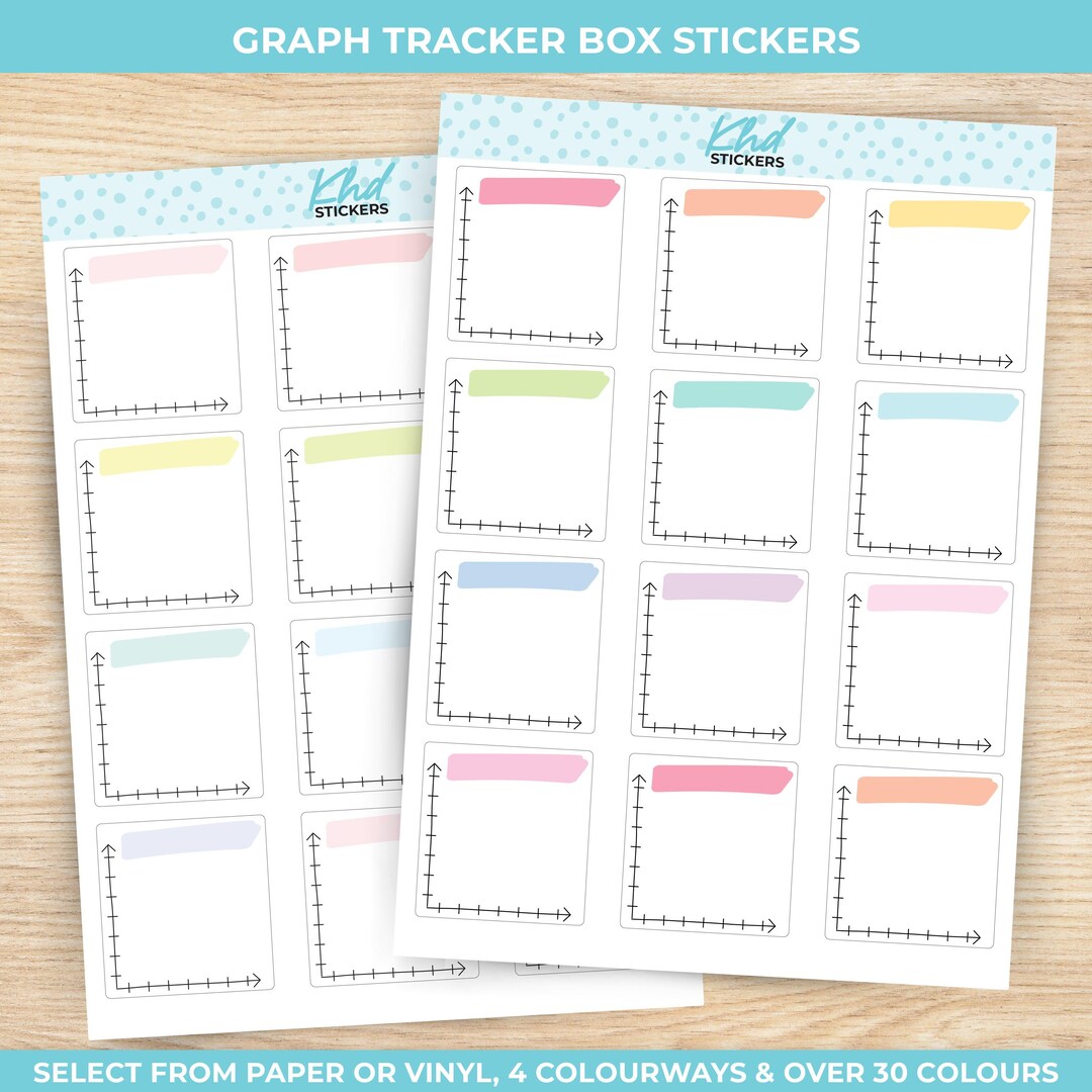 Graph Tracker Box Stickers, Planner Stickers, Removable - Etsy