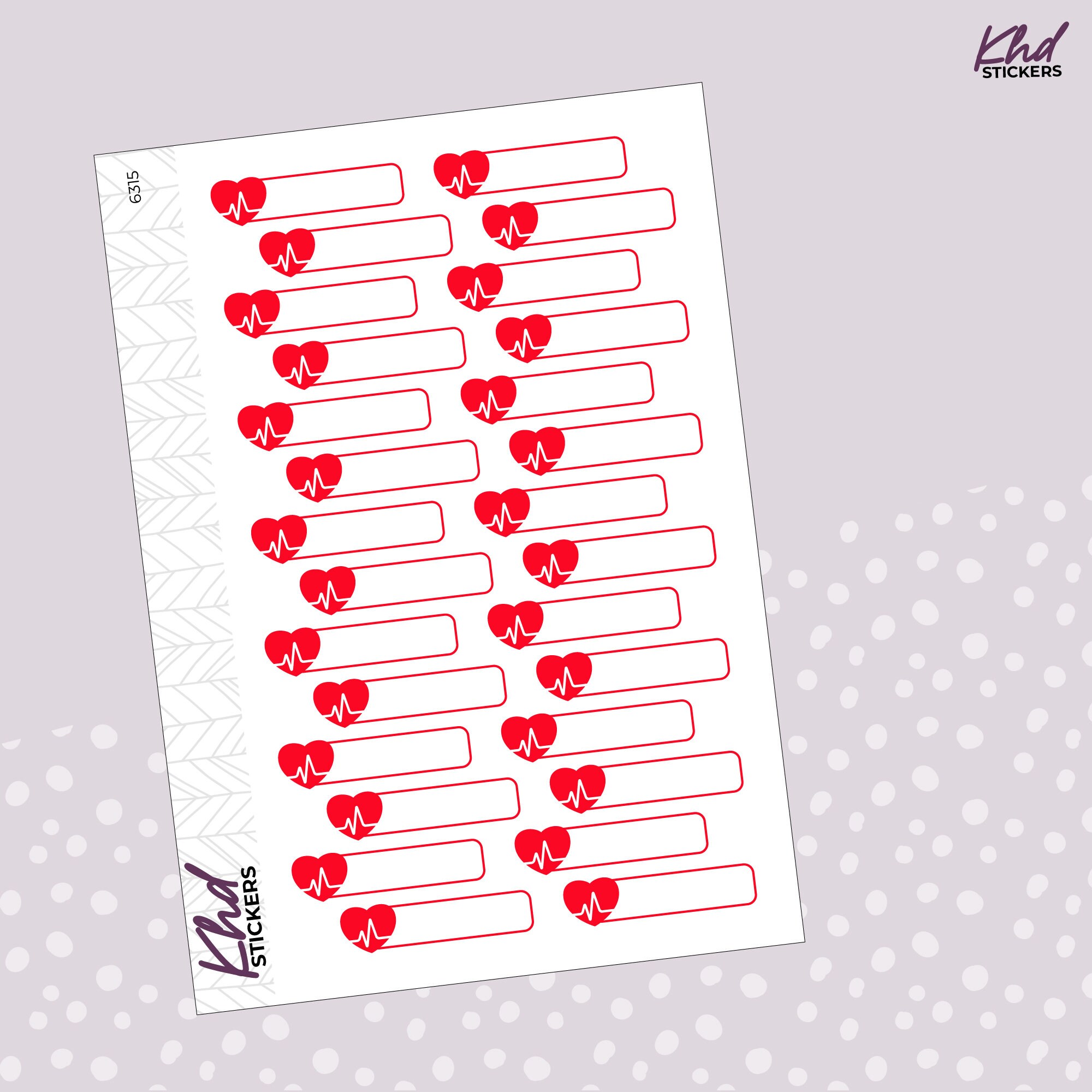 Blood Pressure Stickers Planner Stickers Removable | Etsy