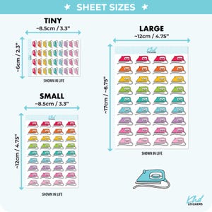 Ironing Planner Stickers, Three Sizes Including Tiny, Removable - Etsy