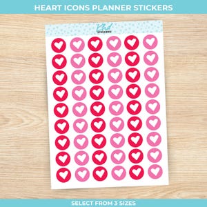 Heart Stickers, Planner Stickers, Removable - Etsy