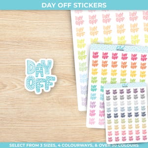 Day off Planner Stickers, Three Sizes Including Tiny, Removable - Etsy