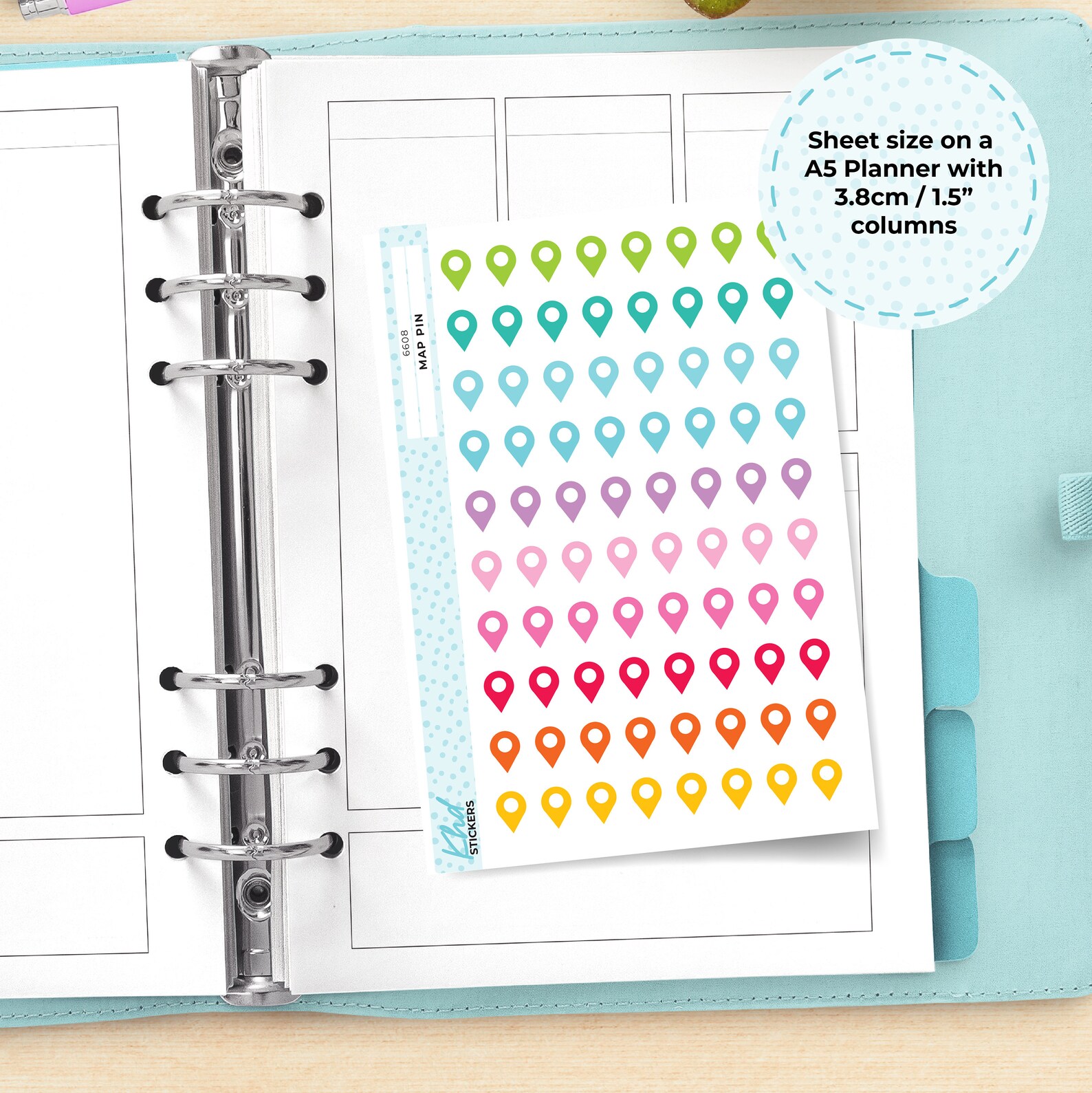 Map Pin Stickers Planner Stickers Removable - Etsy