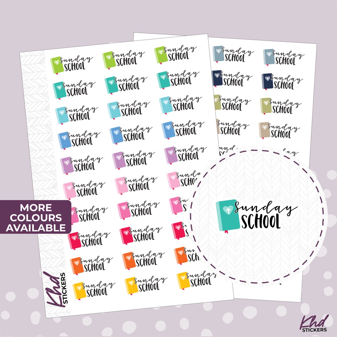 Sunday School Stickers Planner Stickers Removable - Etsy