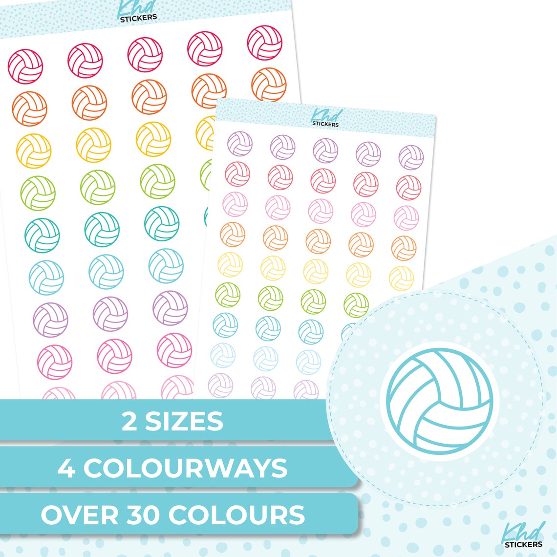 Netball Icon Stickers Planner Stickers Two Sizes Removable - Etsy