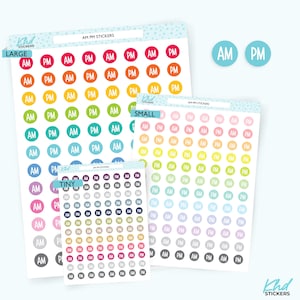 AM PM Planner Stickers, Three Sizes Including Tiny, Removable - Etsy