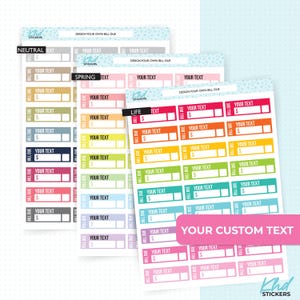 Design Your Own Bill Due Stickers, Planner Stickers, Removable - Etsy