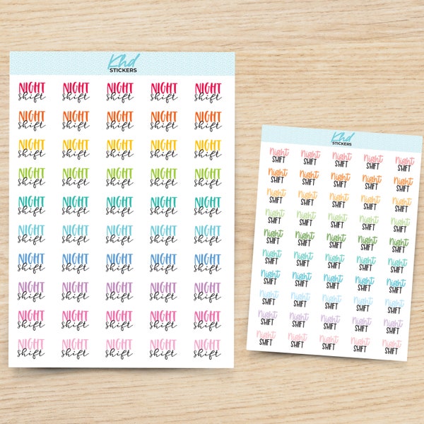Night Shift Planner - Etsy