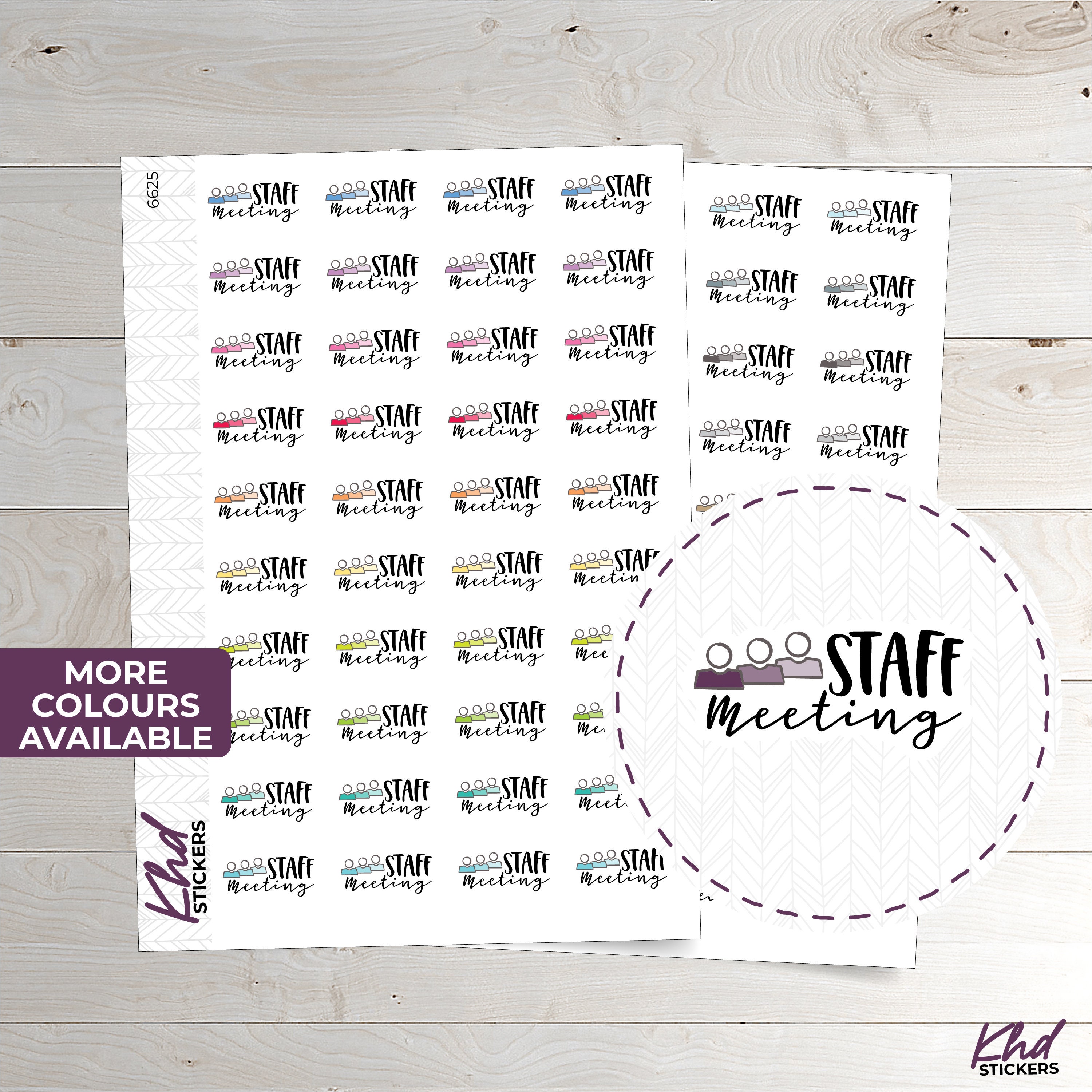 Staff Meeting Stickers Planner Stickers Removable | Etsy