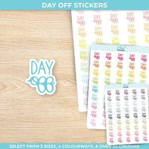 Day off Planner Stickers, Three Sizes, Removable - Etsy Australia