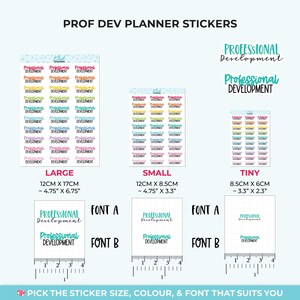 Professional Development Planner Stickers, Three Sizes Including Tiny ...