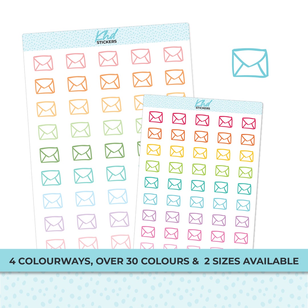 Envelope Back Icon Stickers Planner Stickers Two Sizes - Etsy