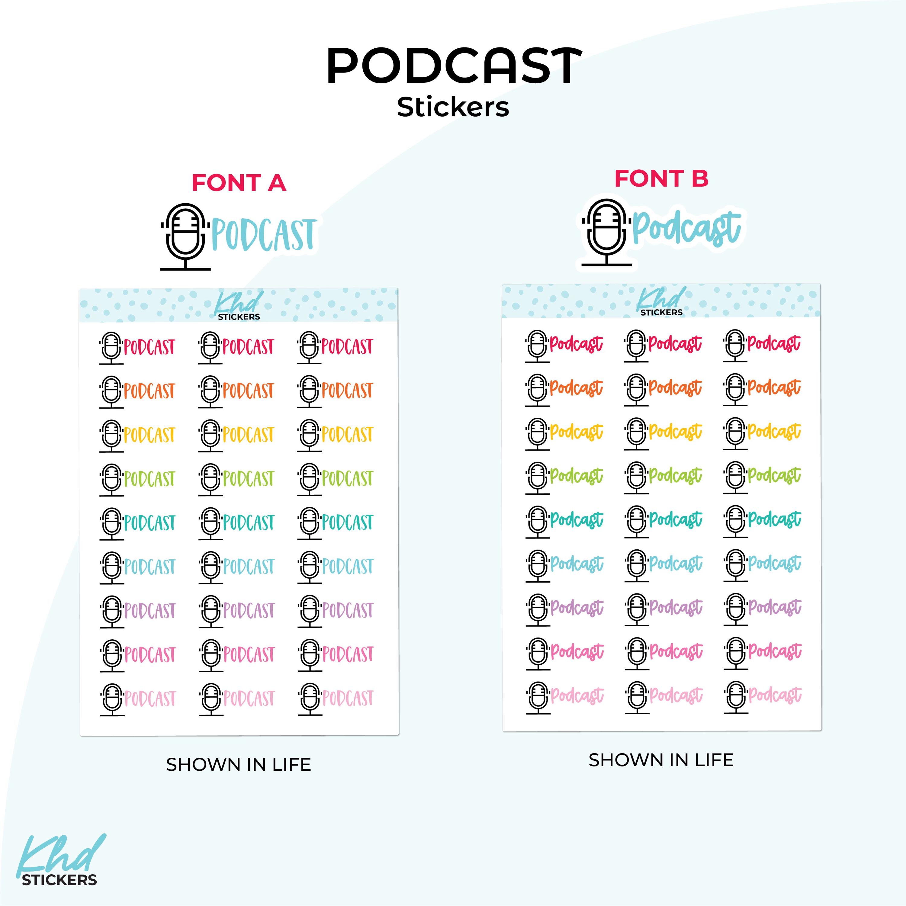 Podcast Planner Stickers, 3 Sizes, Removable - Etsy