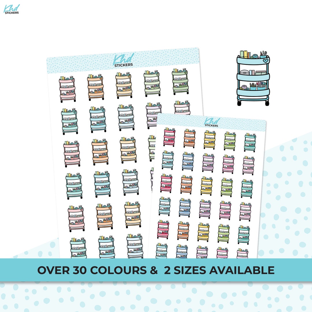 Planner Trolley Stickers , Planner Stickers, Two Sizes and Over 30 ...