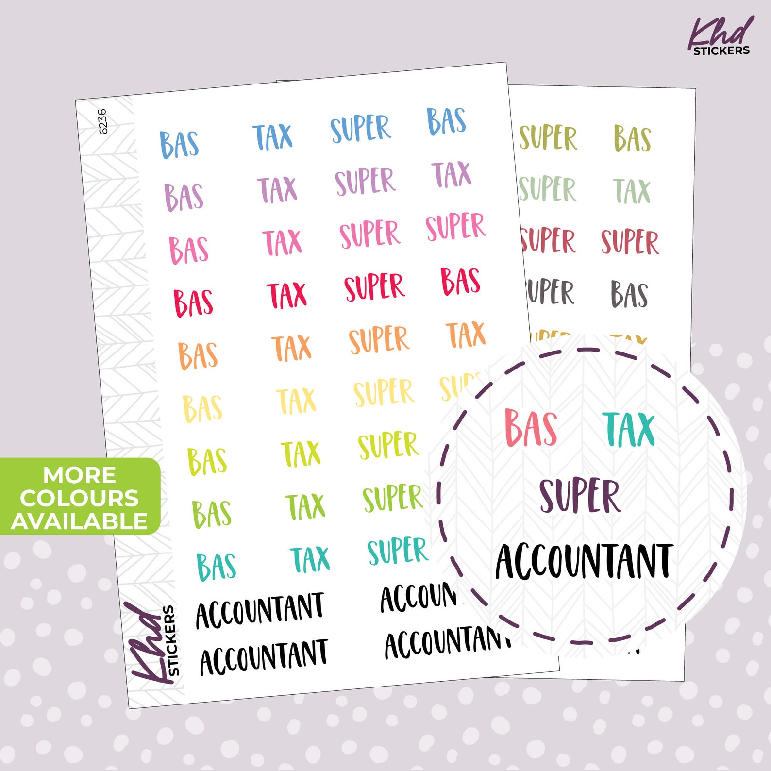 BAS Tax Accounting Stickers Planner Stickers Removable | Etsy