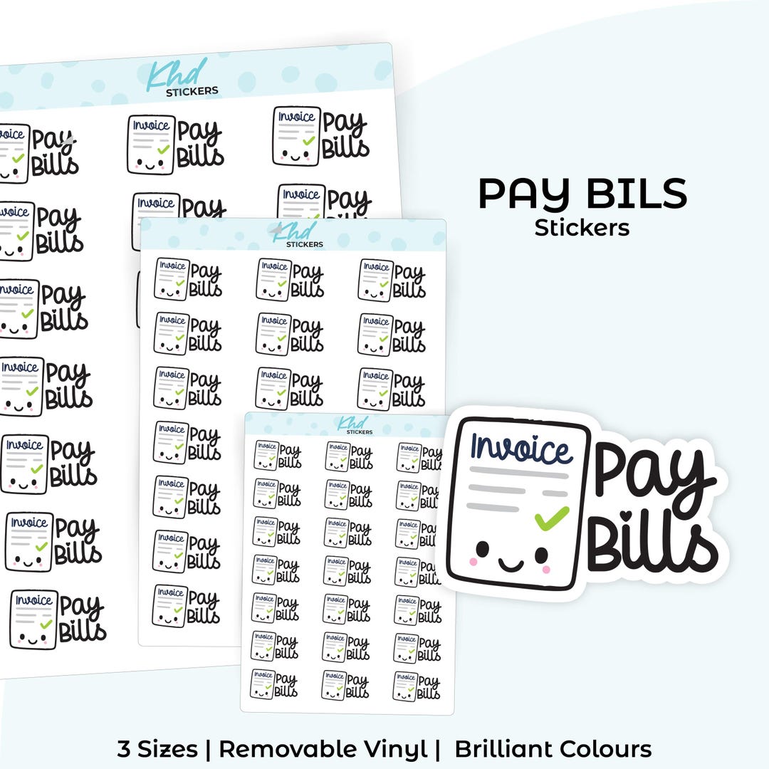 Pay Bills – Functional Budgeting Sticker , Planner Stickers - Etsy