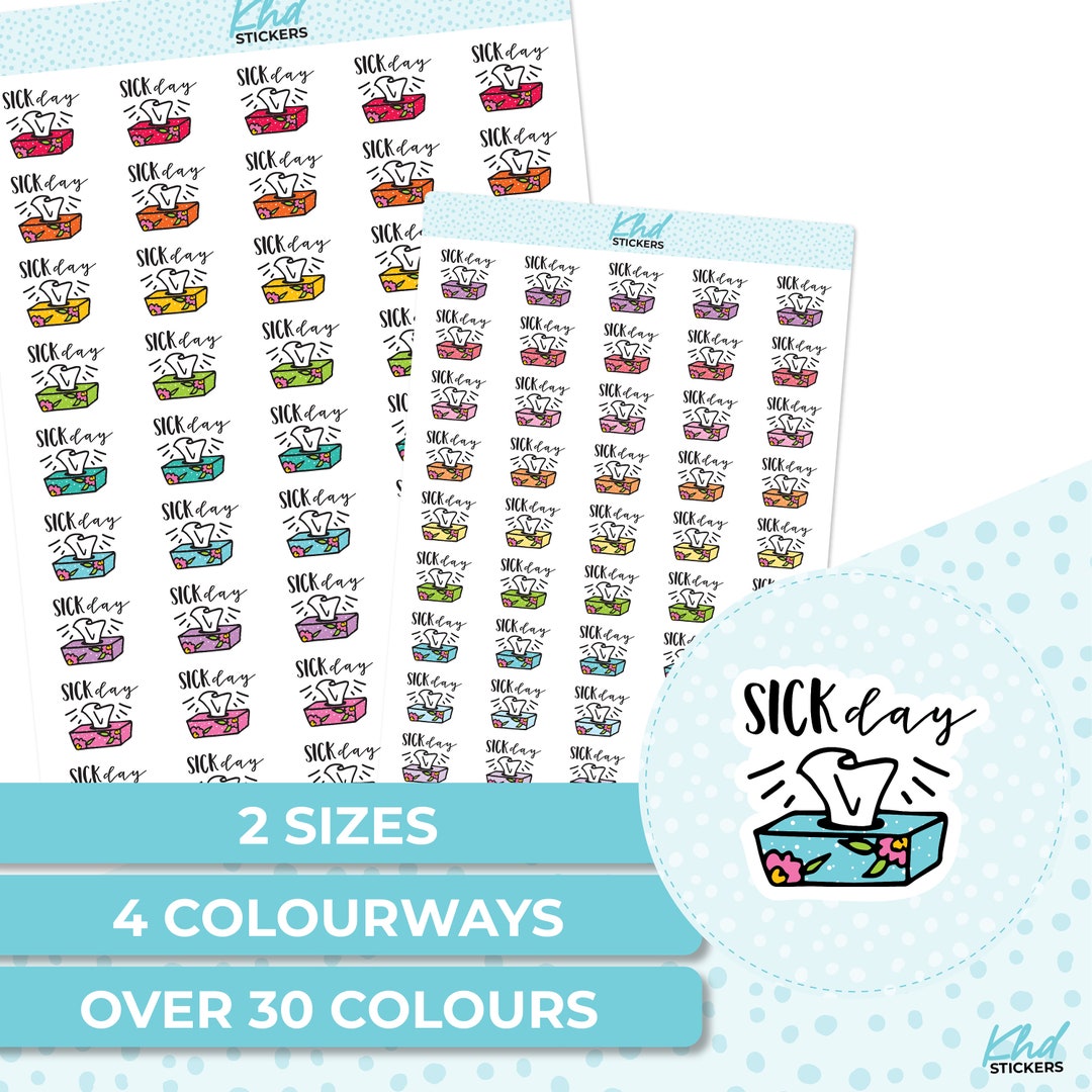 Sick Day Stickers Planner Stickers Removable - Etsy