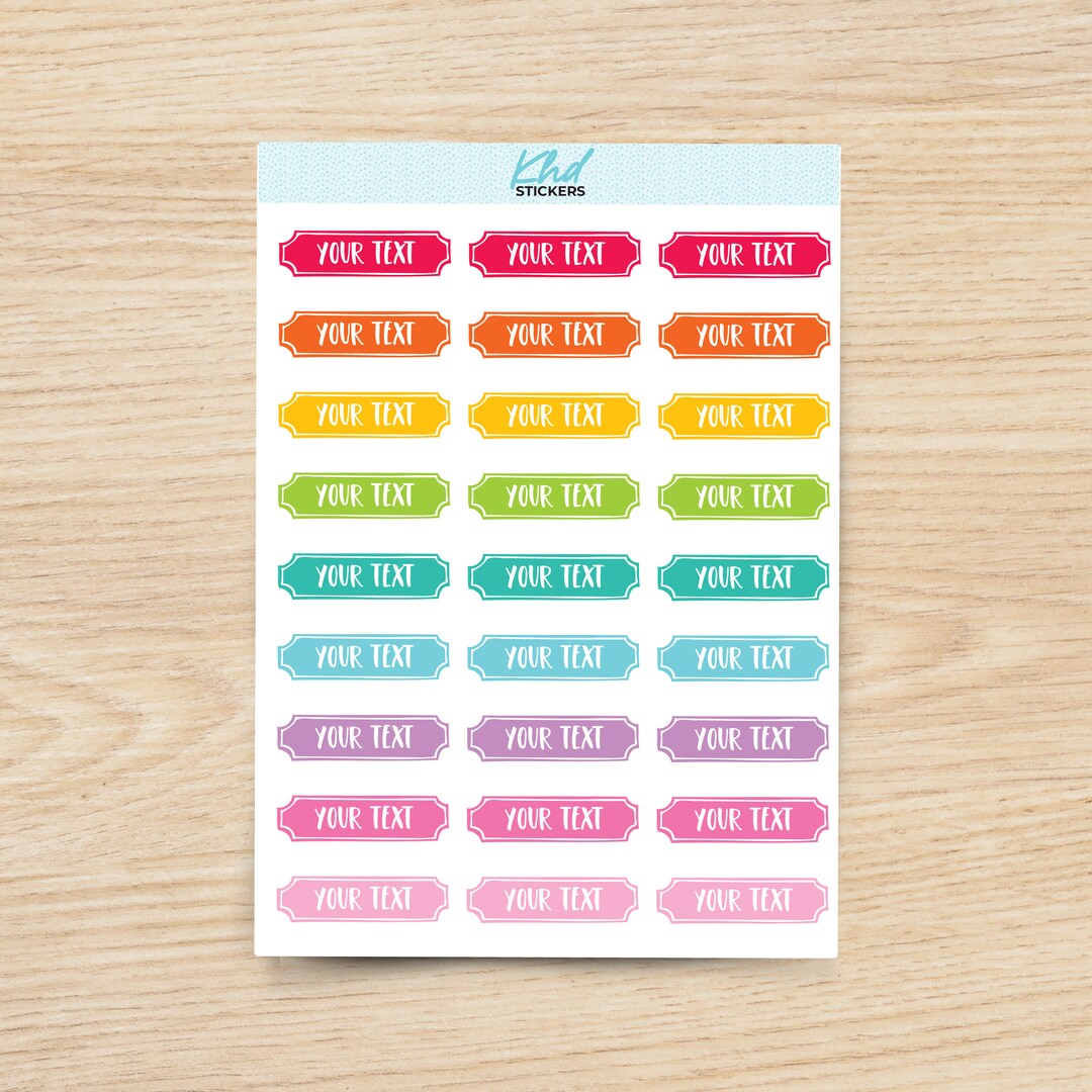 Design Your Own, Fun Header Stickers, Planner Stickers, Removable - Etsy