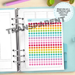 TRANSPARENT Dot Stickers, Clear Planner Stickers, Small, Planner ...