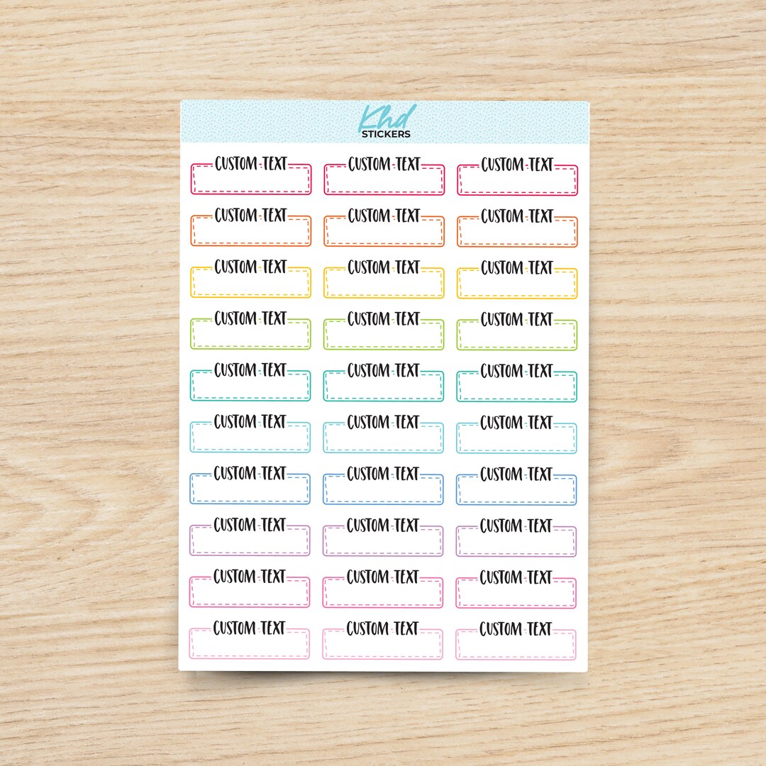 Design Your Own Custom Text Boxes, Customised & Personalised Planner ...