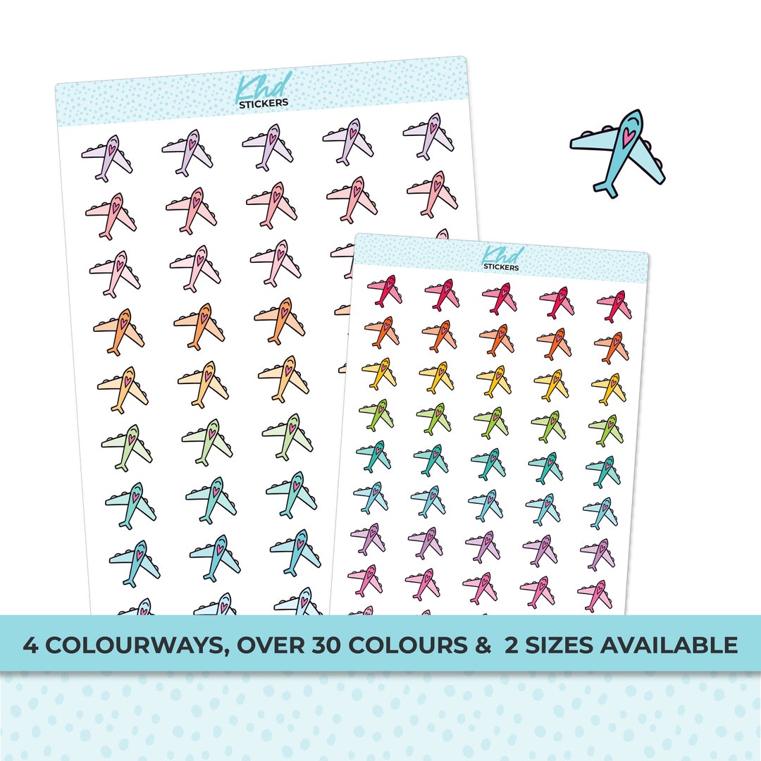 Plane Flight Icons Stickers Planner Stickers Removable - Etsy