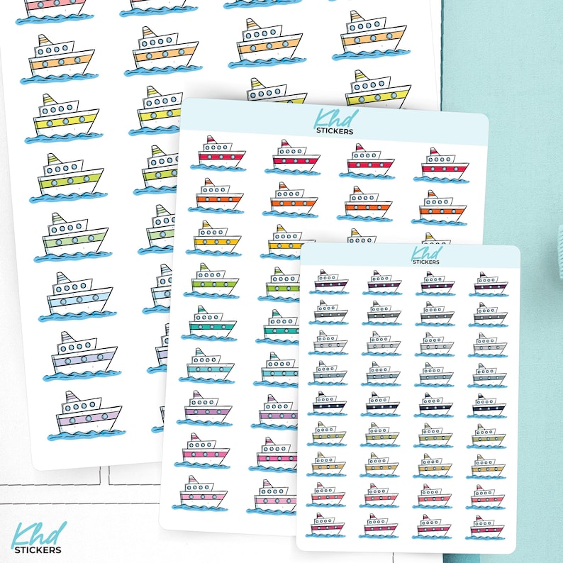 Cruise Ship Icons Planner Stickers, 3 Sizes With Tiny, Small, and Large ...